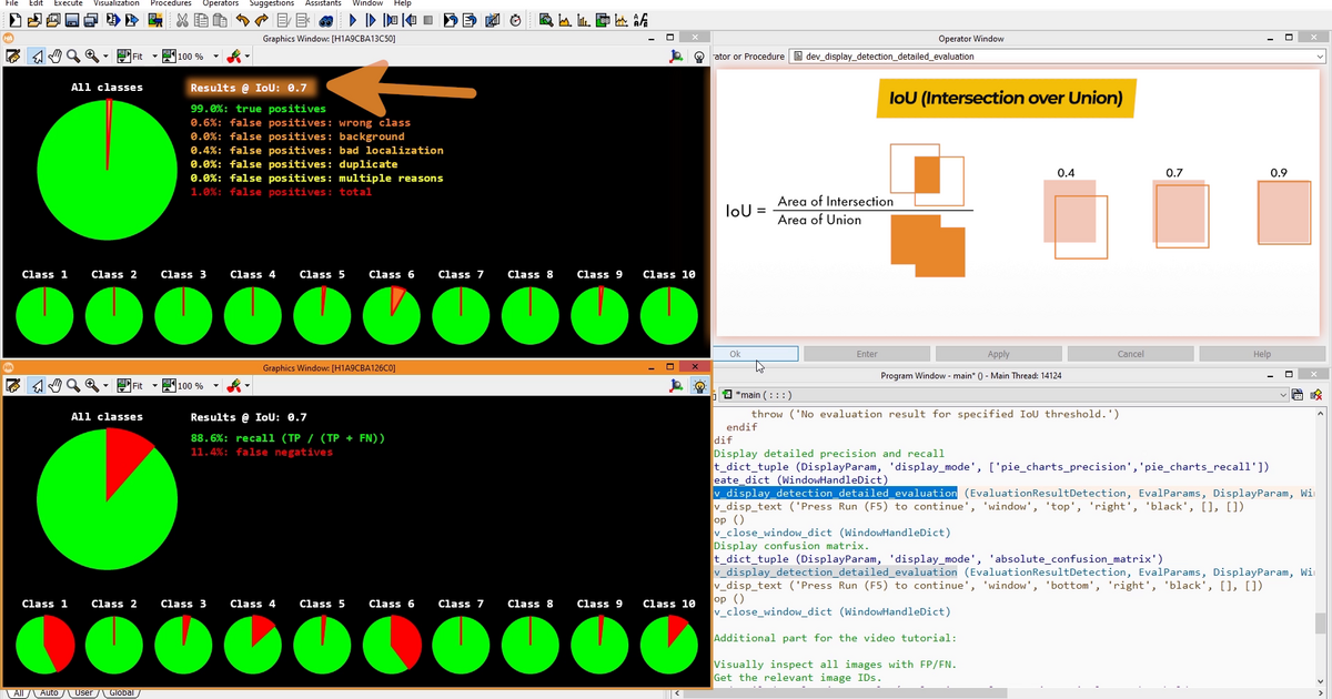 HALCON's Deep-Learning-Based Object Detection 3: Evaluate the Trained Model